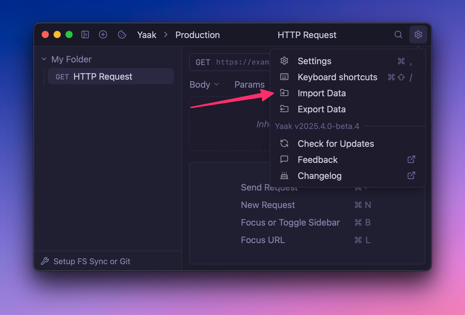 Import and Export Data | Yaak Docs