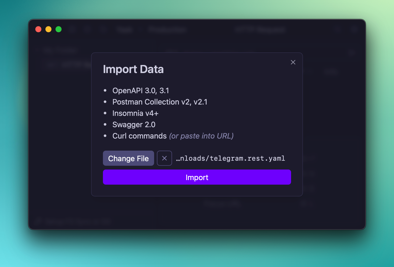 Import and Export Data | Yaak Docs